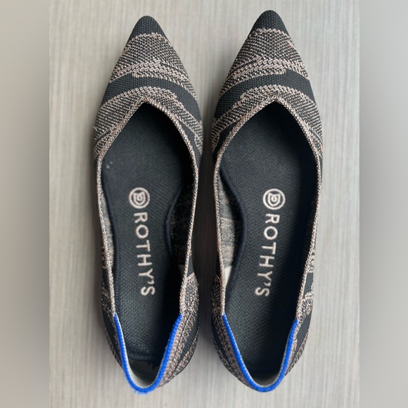 Rothy's | Shoes | Rare Black And Gold Metallic Rothys Size 65 | Poshmark
